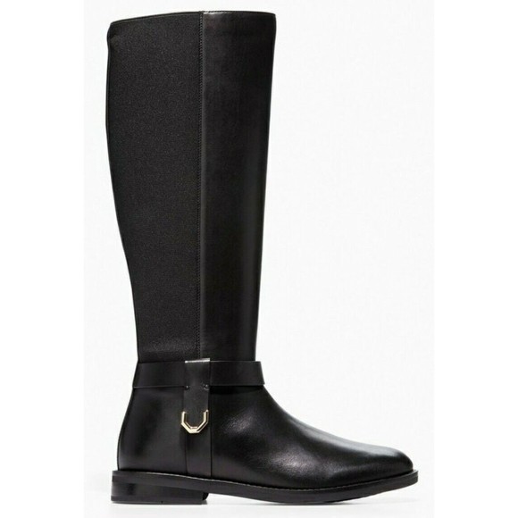 Cole Haan | Shoes | Cole Haan Womens Black Camry Leather Riding Boots ...